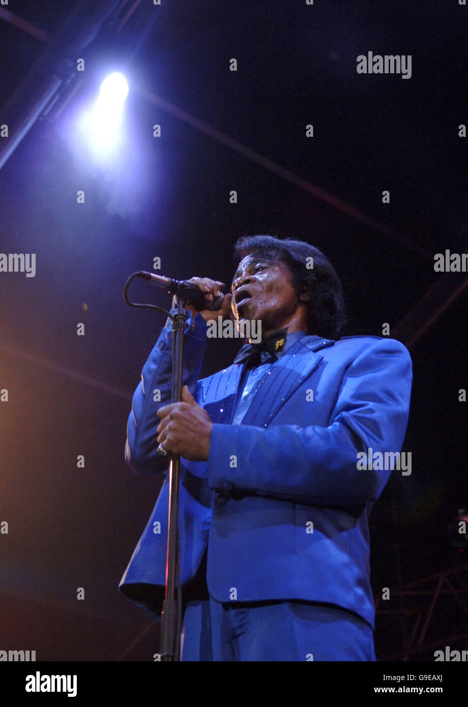 James Brown in concert Stock Photo - Alamy