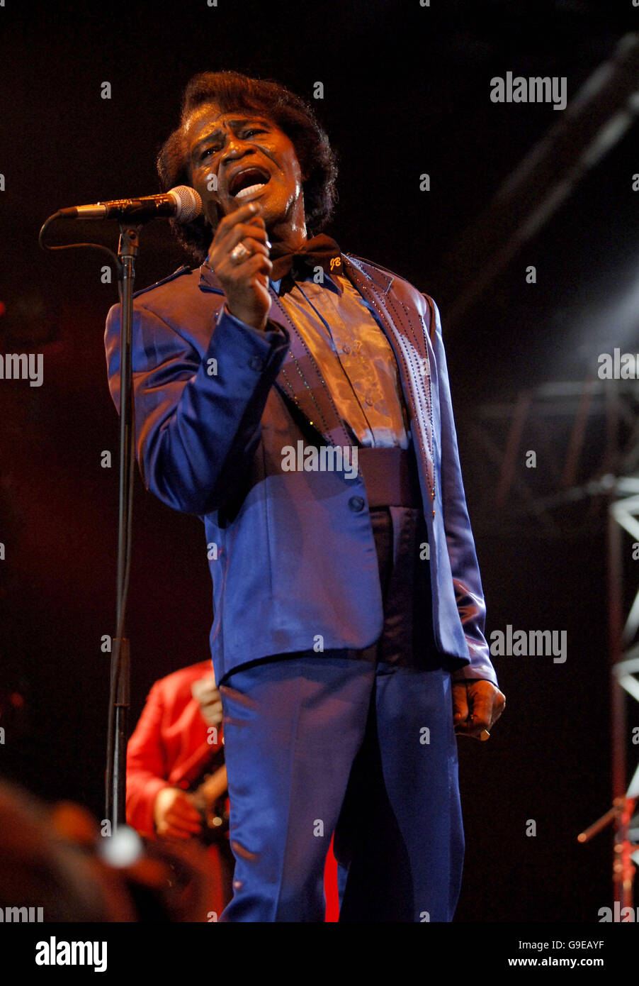 James Brown in concert Stock Photo - Alamy