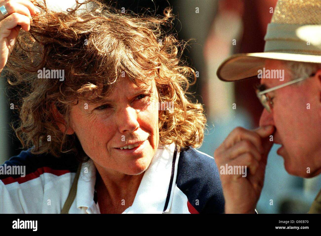 Great britains minister sport kate hoey chats to john howard hi-res ...