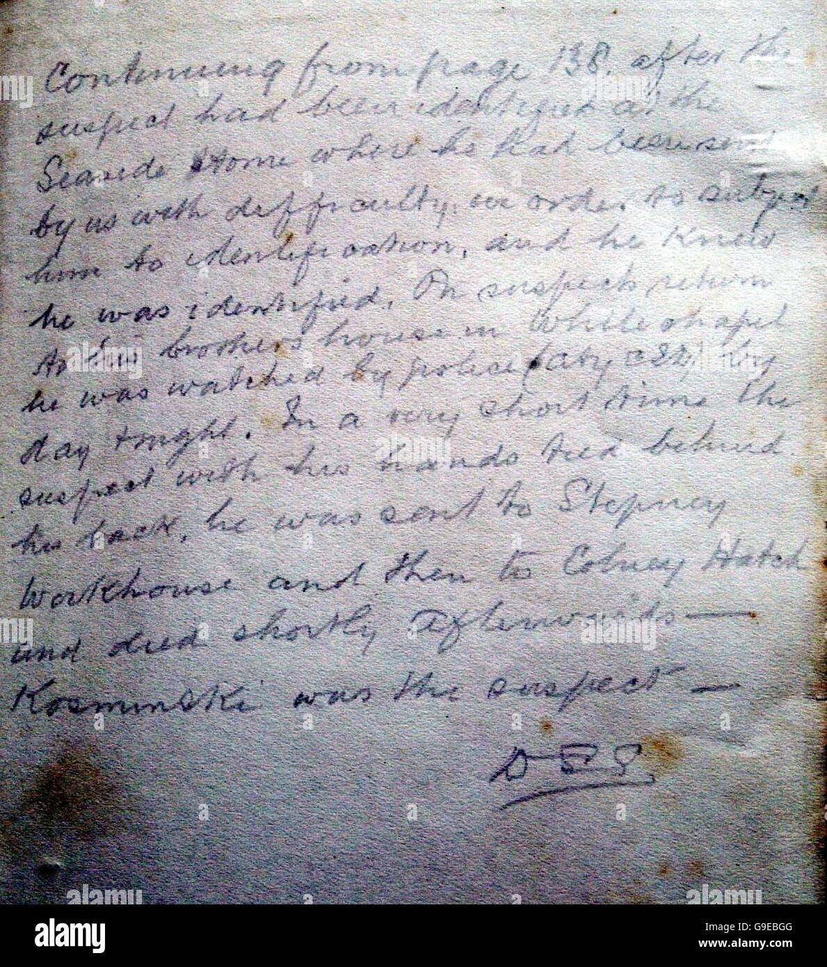 The hand written note in the back of the book by Donald Swanson naming ...