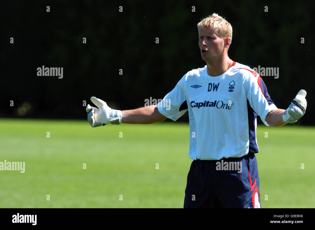 Nottingham Forest's goalkeeping coach Dave Watson during training Stock ...