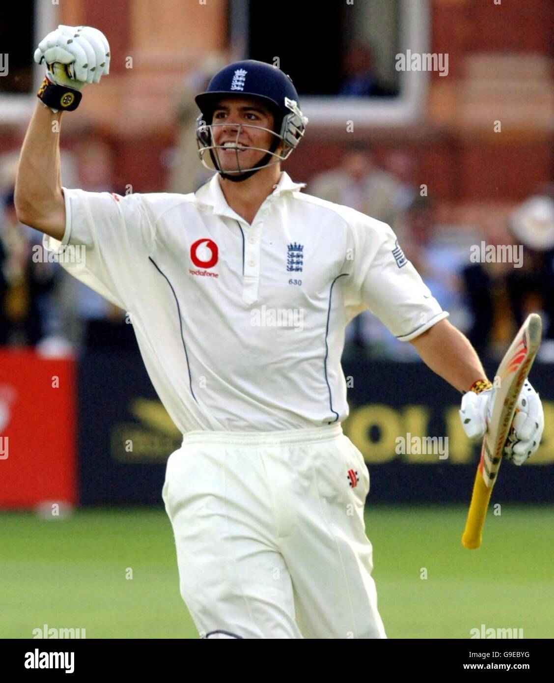 England batsman Alastair Cook celebrates his century against Pakistan ...