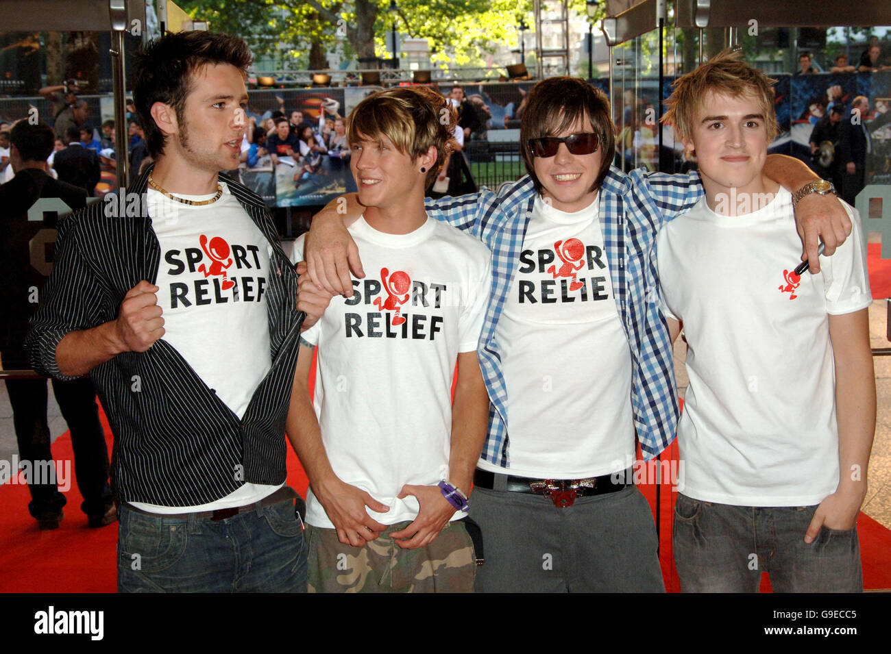 McFly arrives for the UK premiere of Superman Returns at the Odeon ...