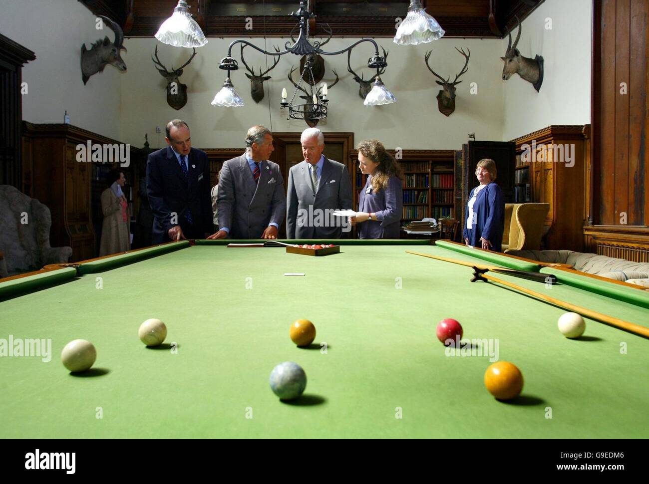 The Princ of Wales is shown the billiard room at Tyntesfield House near ...