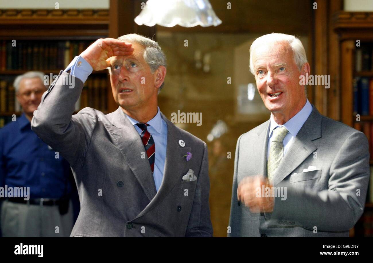 The Prince of Wales is shown the billiard room at Tyntesfield House ...