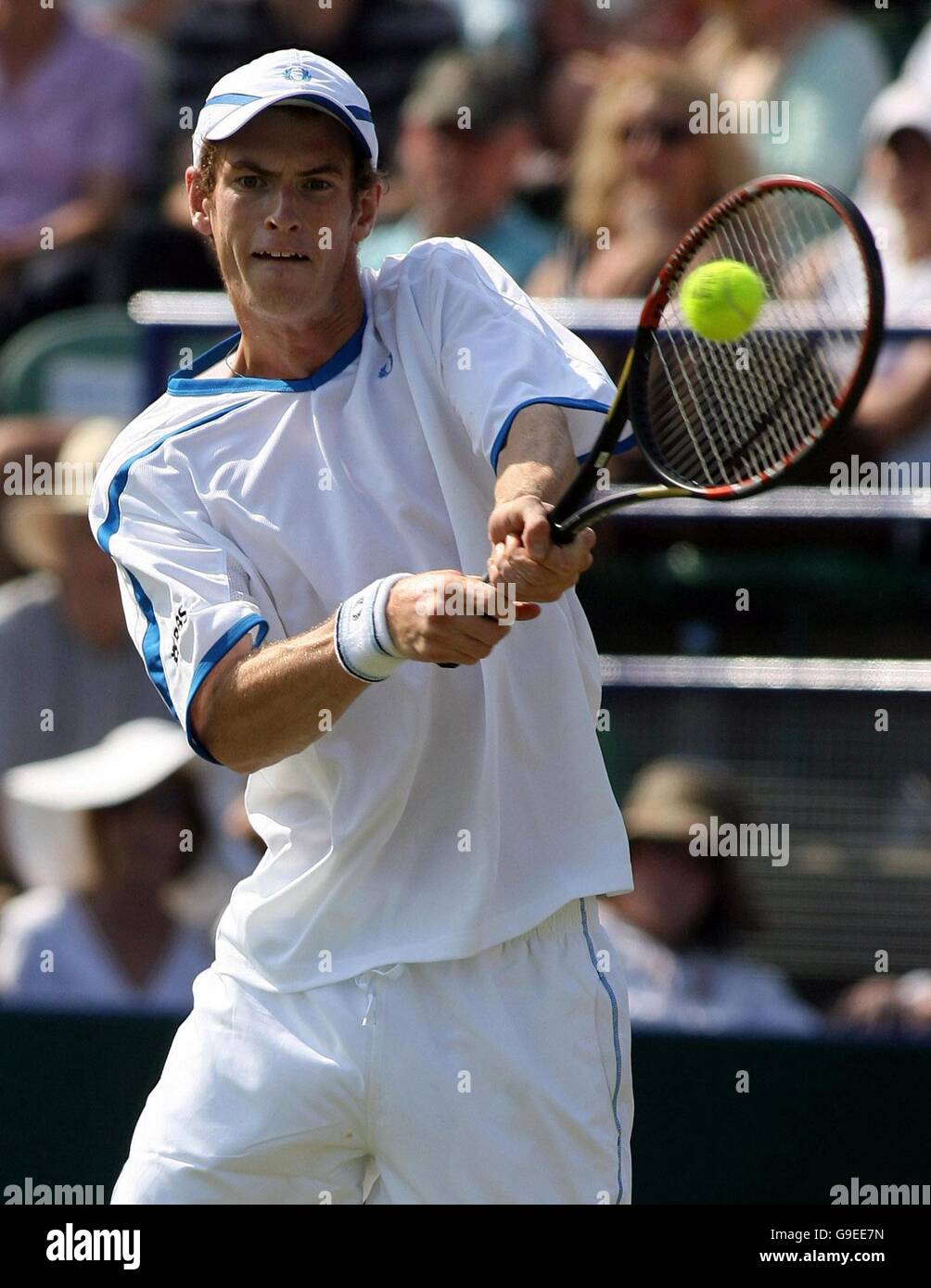 Great Britain's Andy Murray in action against Israel's Andy Ram during ...