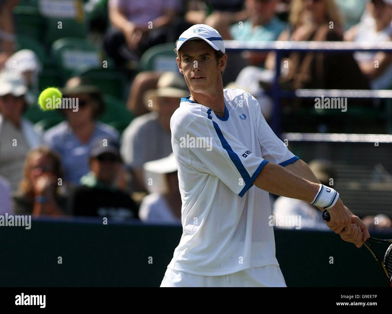 Great Britain's Andy Murray in action against Israel's Andy Ram during ...