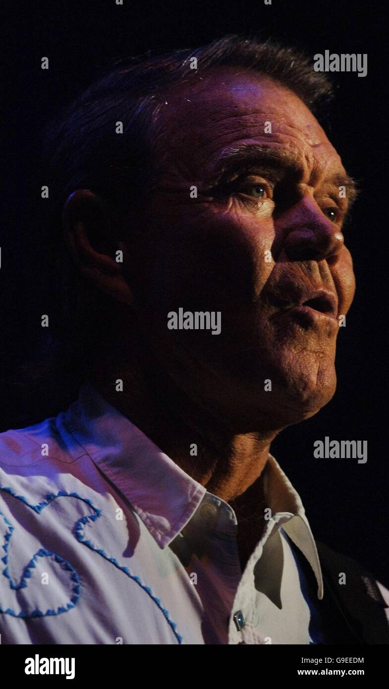 American Country and Western singer Glenn Campbell performing at the ...