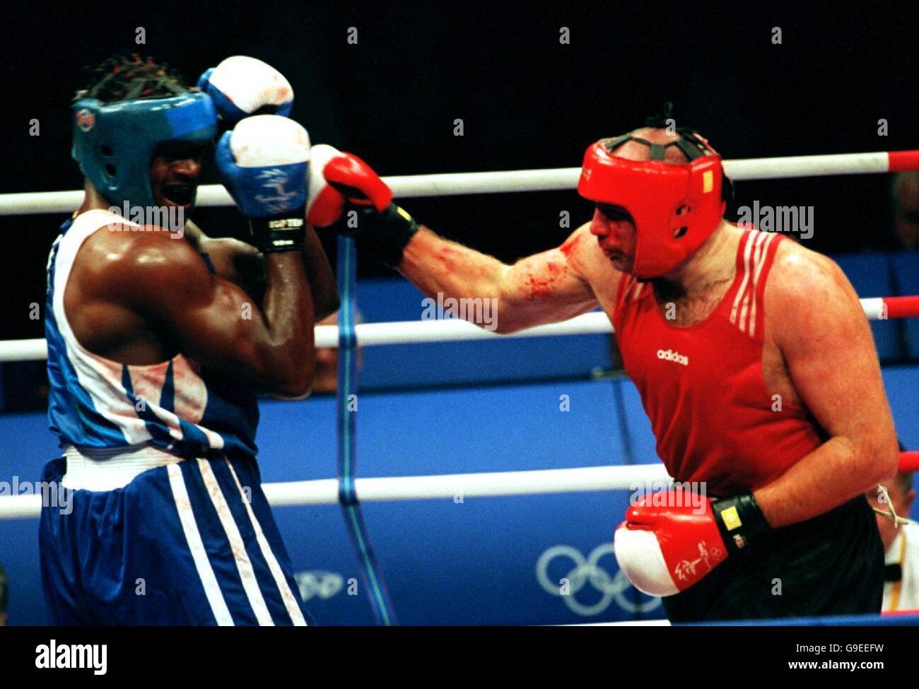Sydney 2000 Olympics - Boxing - Men's 91KG plus. Great Britain's Audley ...