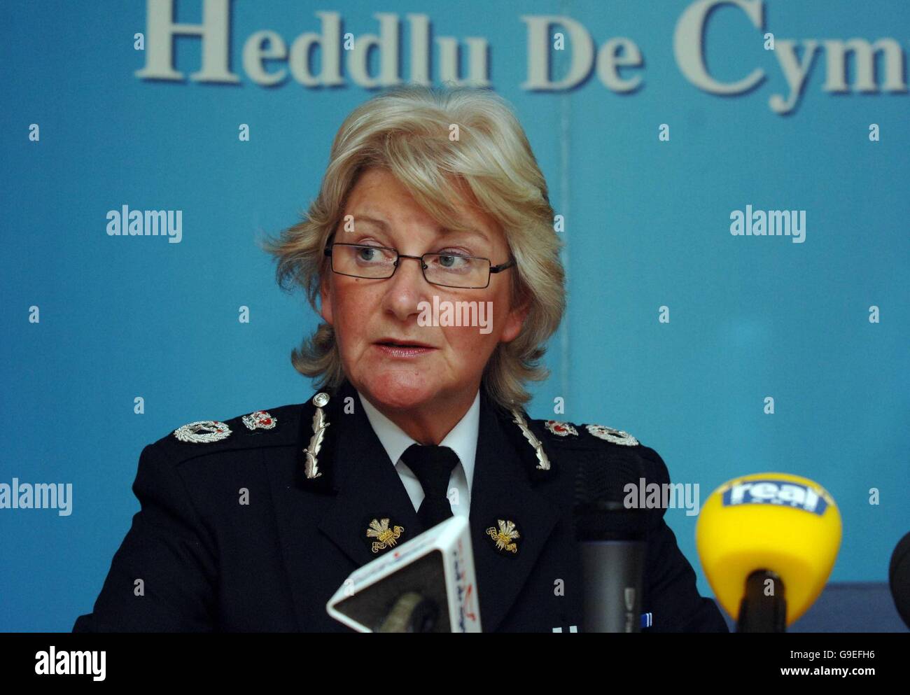 Barbara Wilding, the Chief Constable of South Wales Police, speaks to ...
