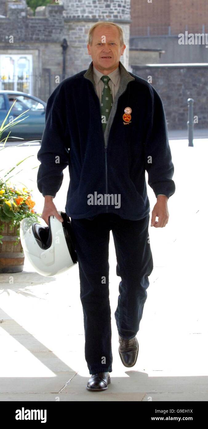 Huntsman Tony Wright, 52, arrives at Barnstaple Magistrates in Devon ...