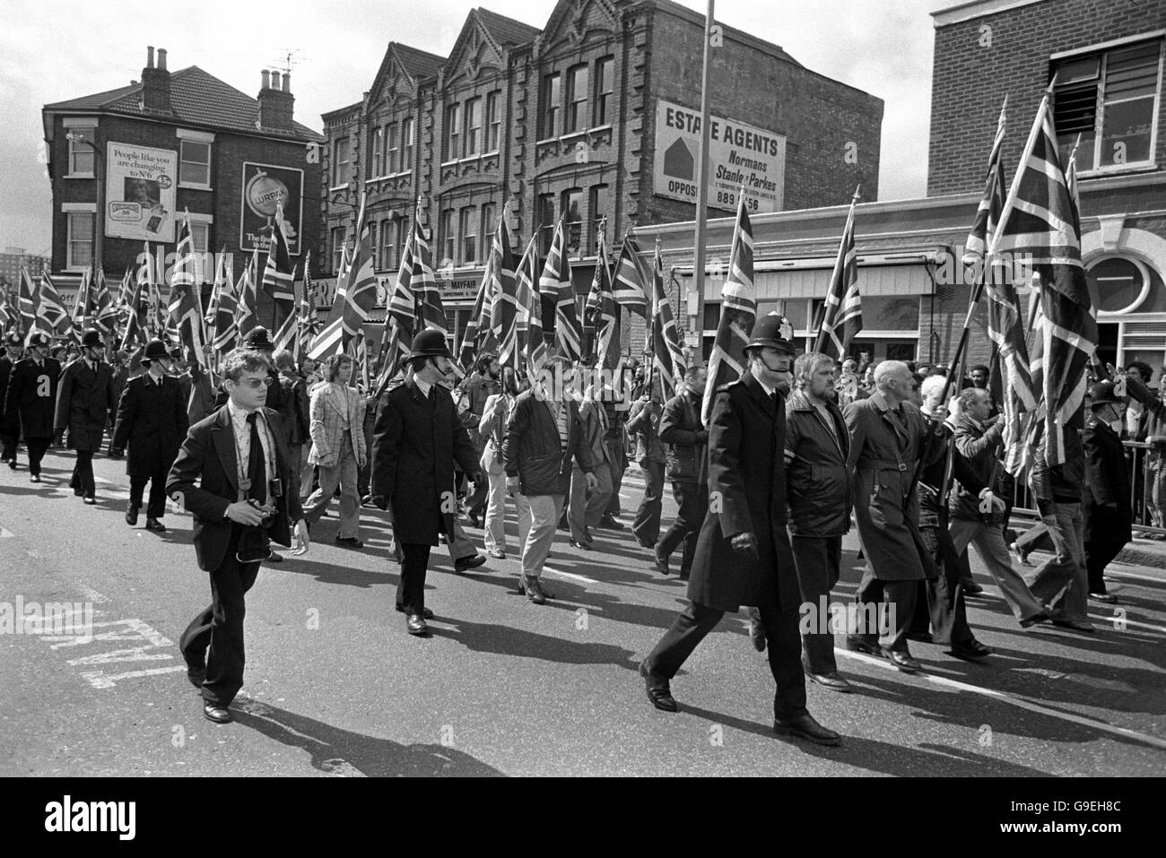 British Politics - The National Front - London - 1977 Stock Photo - Alamy