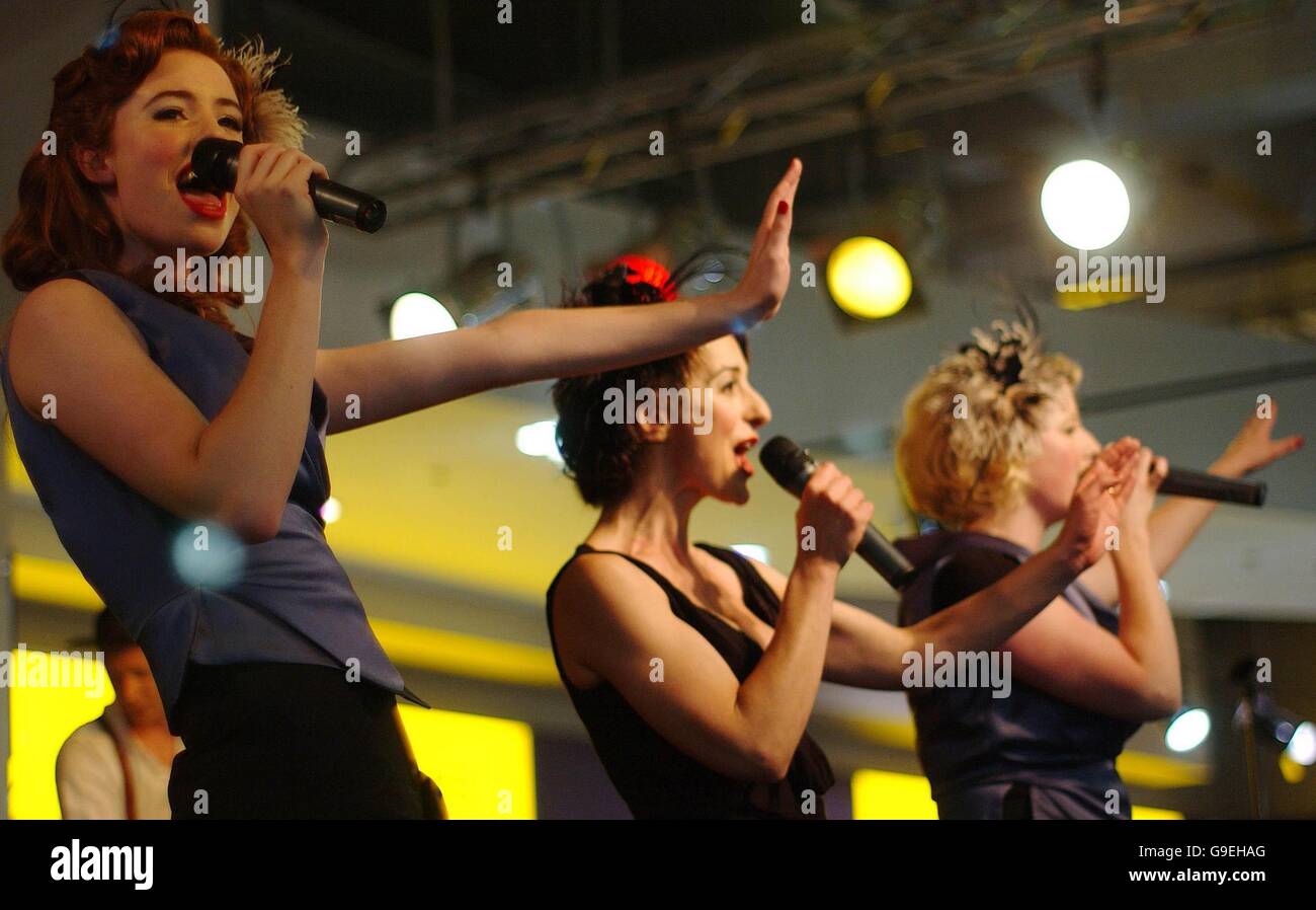 Puppini Sisters at HMV in London, July Stock Photo - Alamy