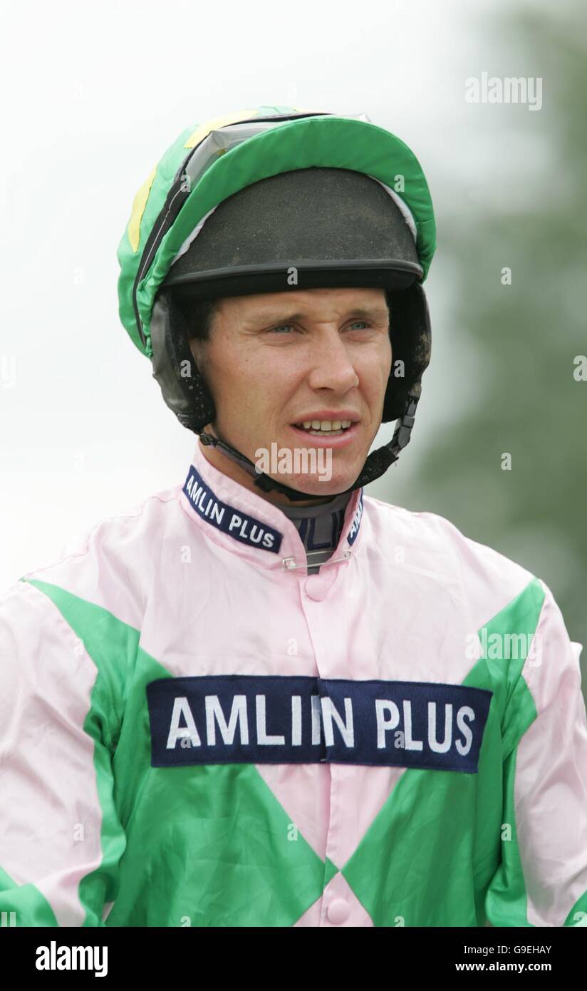 Jockey Richard Johnson at Worcester racecourse. Jockey Richard Johnson ...