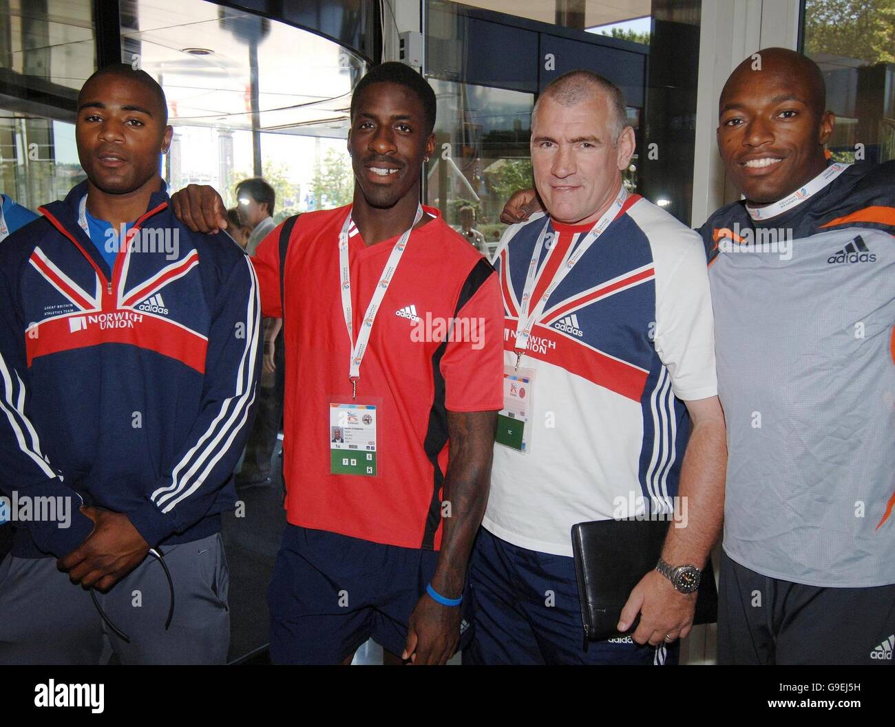 Athletics mark lewis francis dwain chambers hi-res stock photography ...