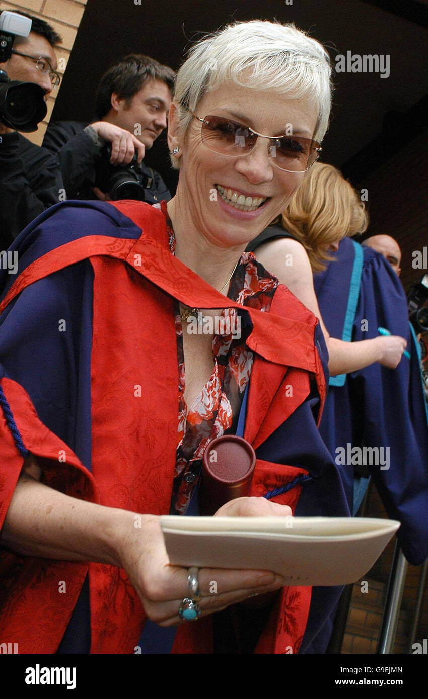 Eurythmics singer Annie Lennox smiles after collecting her honorary ...