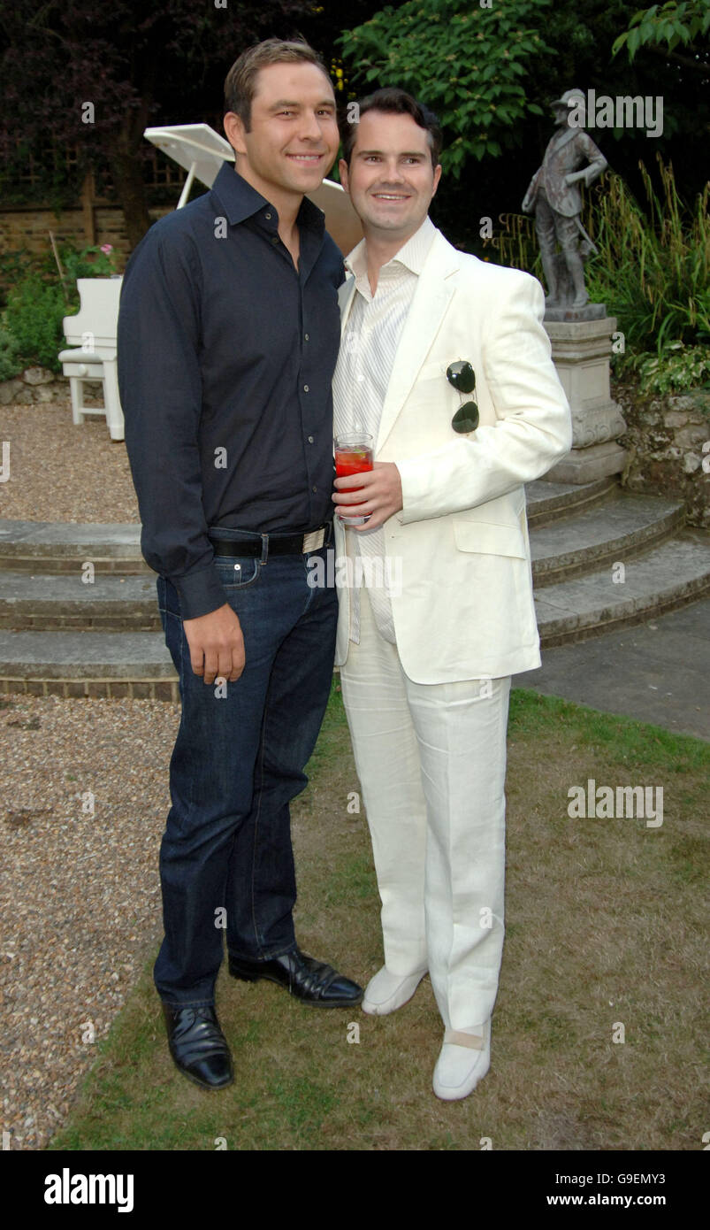 David Walliams and Jimmy Carr at a party to launch Living TV's search ...
