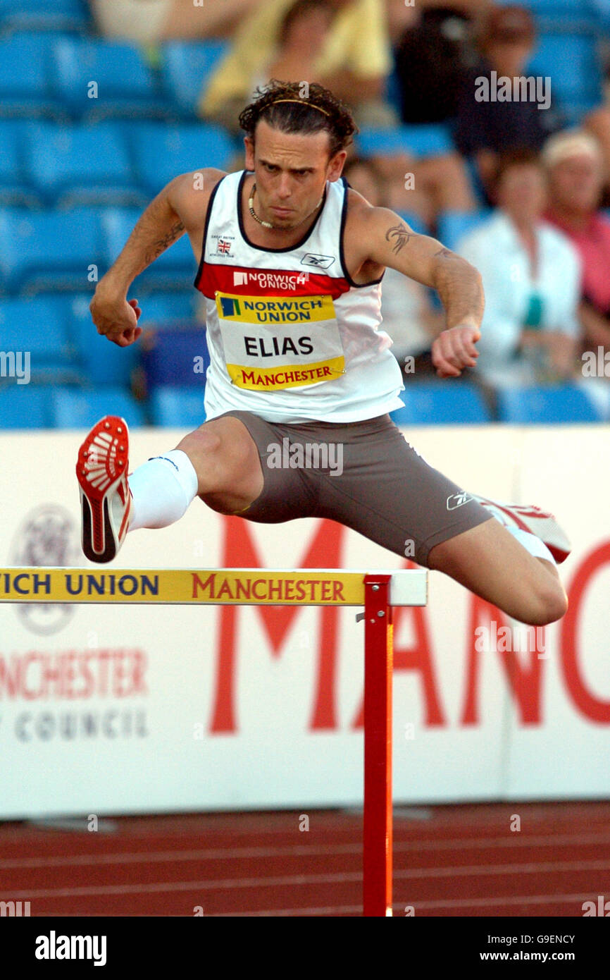 Great Britain's Matt Elias during the men's 400m hurdles heats Stock ...