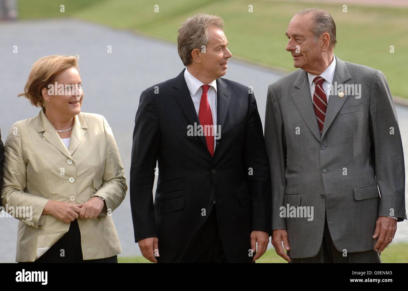 G8 leaders (left to right): Angela Merkel (Germany), Tony Blair (UK ...