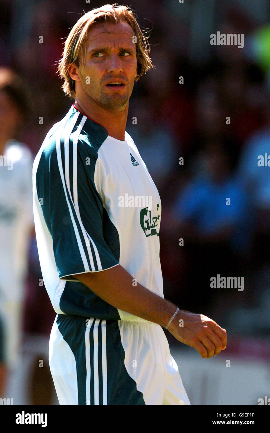 Soccer friendly wrexham v liverpool racecourse ground hi-res stock ...