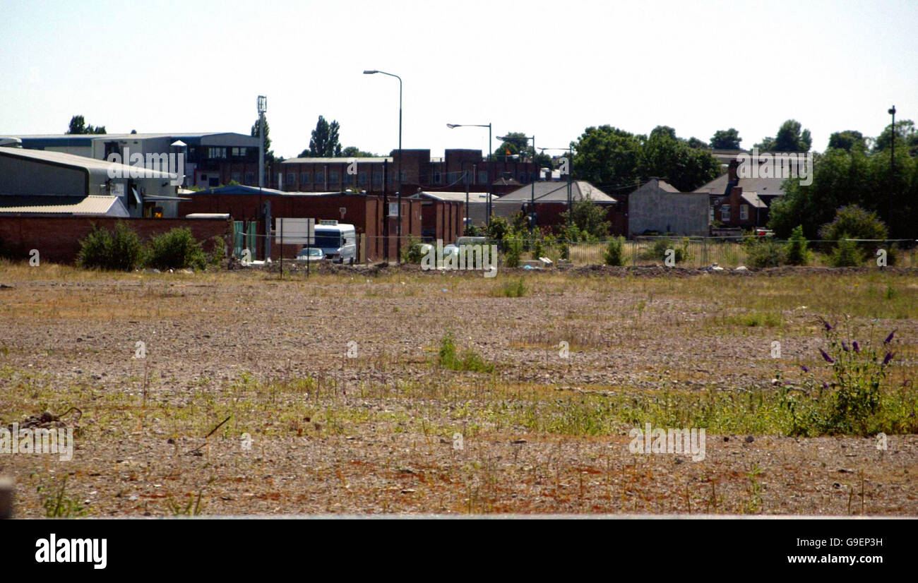 The derelict site of the Baseball Ground, former home of Derby County ...