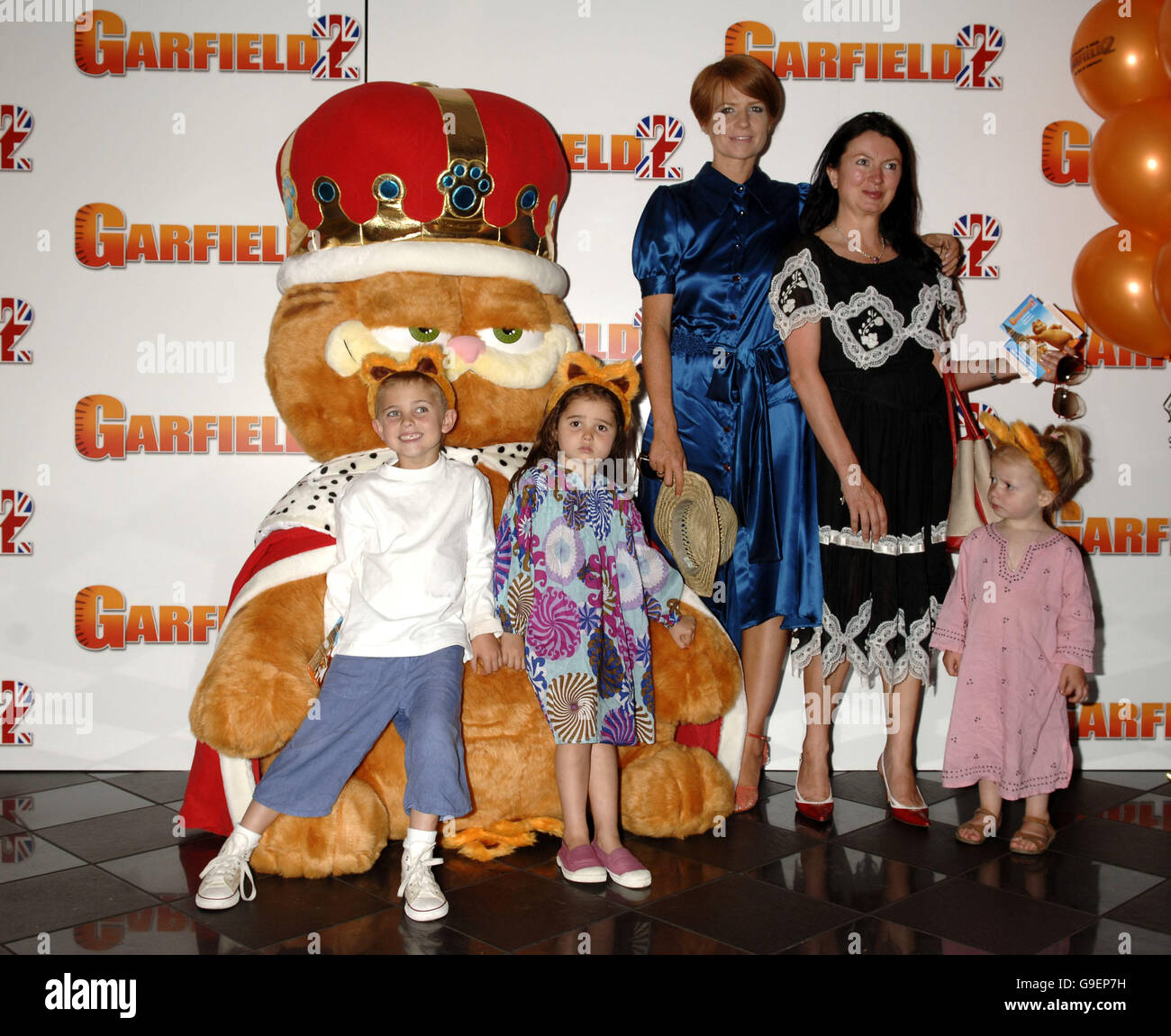Patsy Palmer and family arriving for the premiere of Garfield 2 at the ...