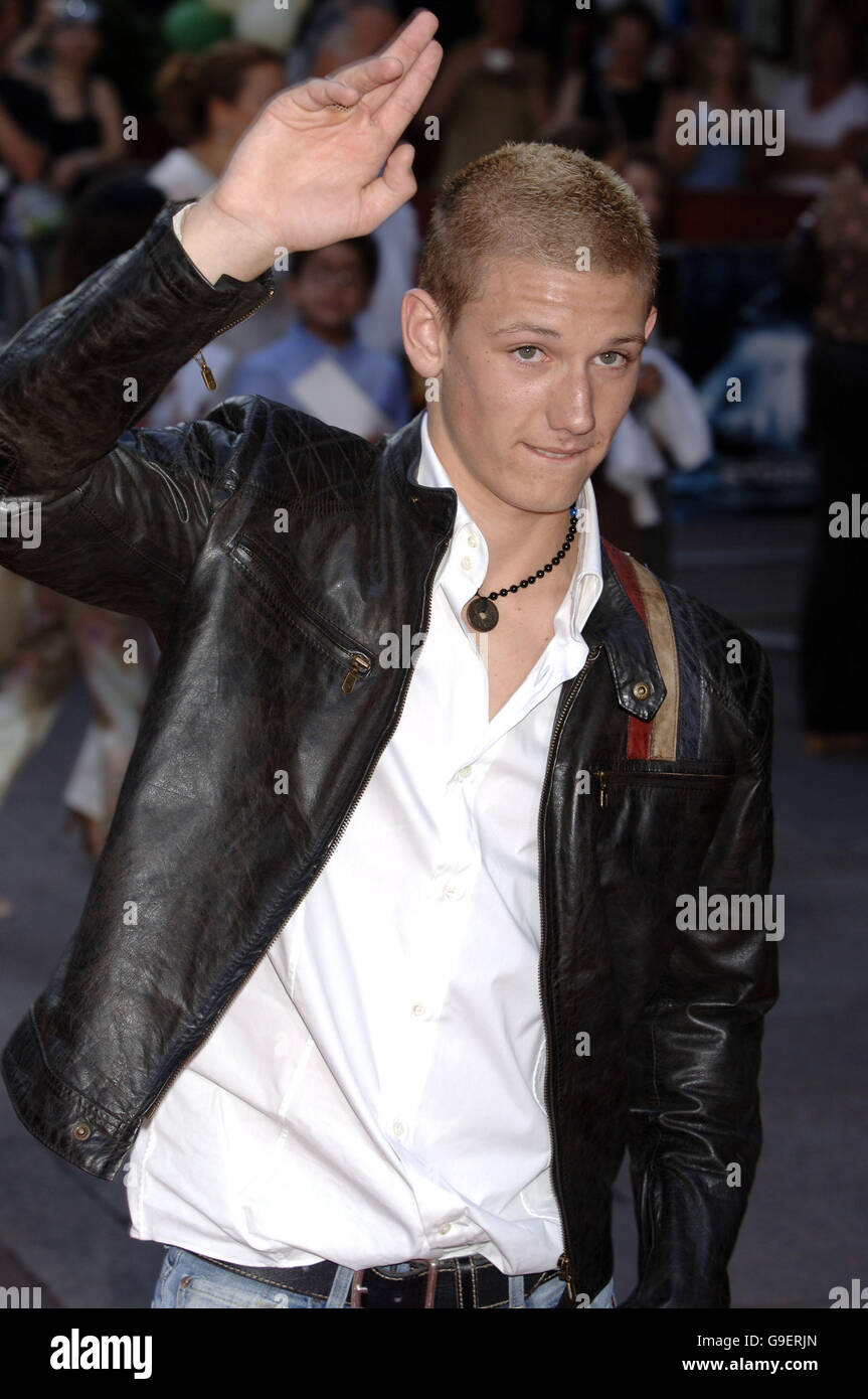Alex Pettyfer arriving for the premiere of Stormbreaker, from the Vue ...