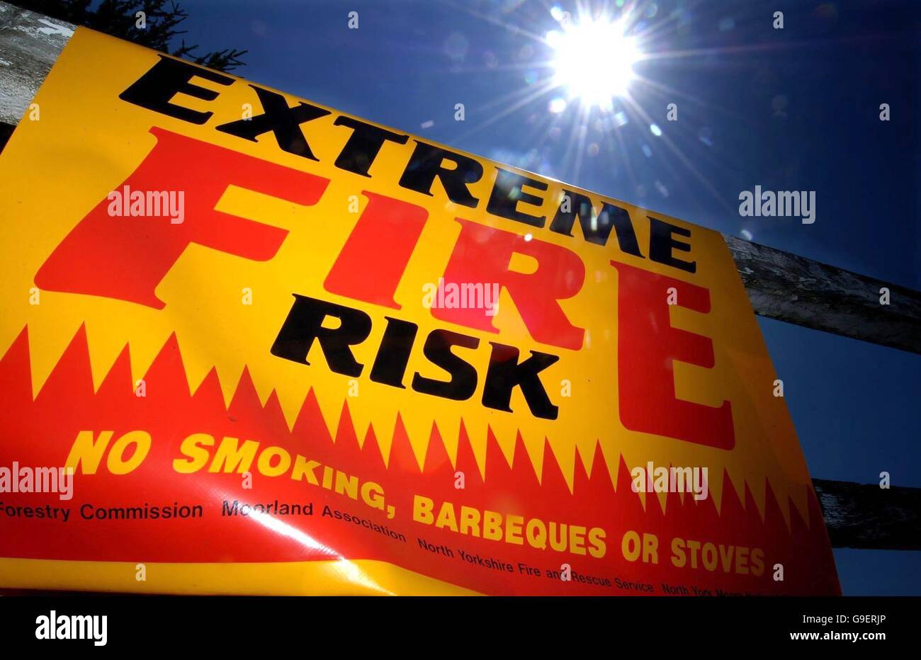Notices warning of an extreme fire risk are being posted throughout the ...