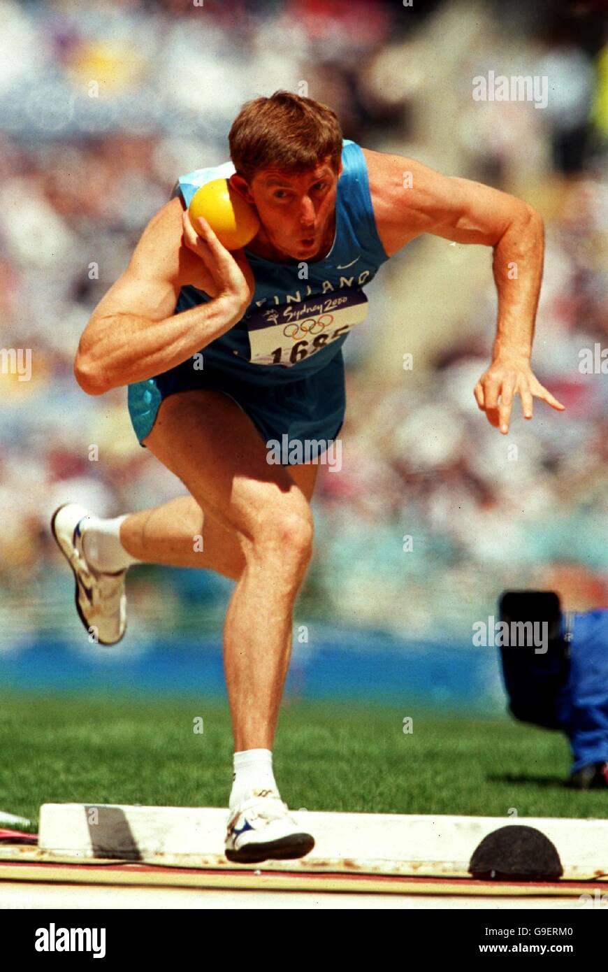 Sydney 2000 Olympics - Athletics - Men's Decathlon - Shot Put Stock ...