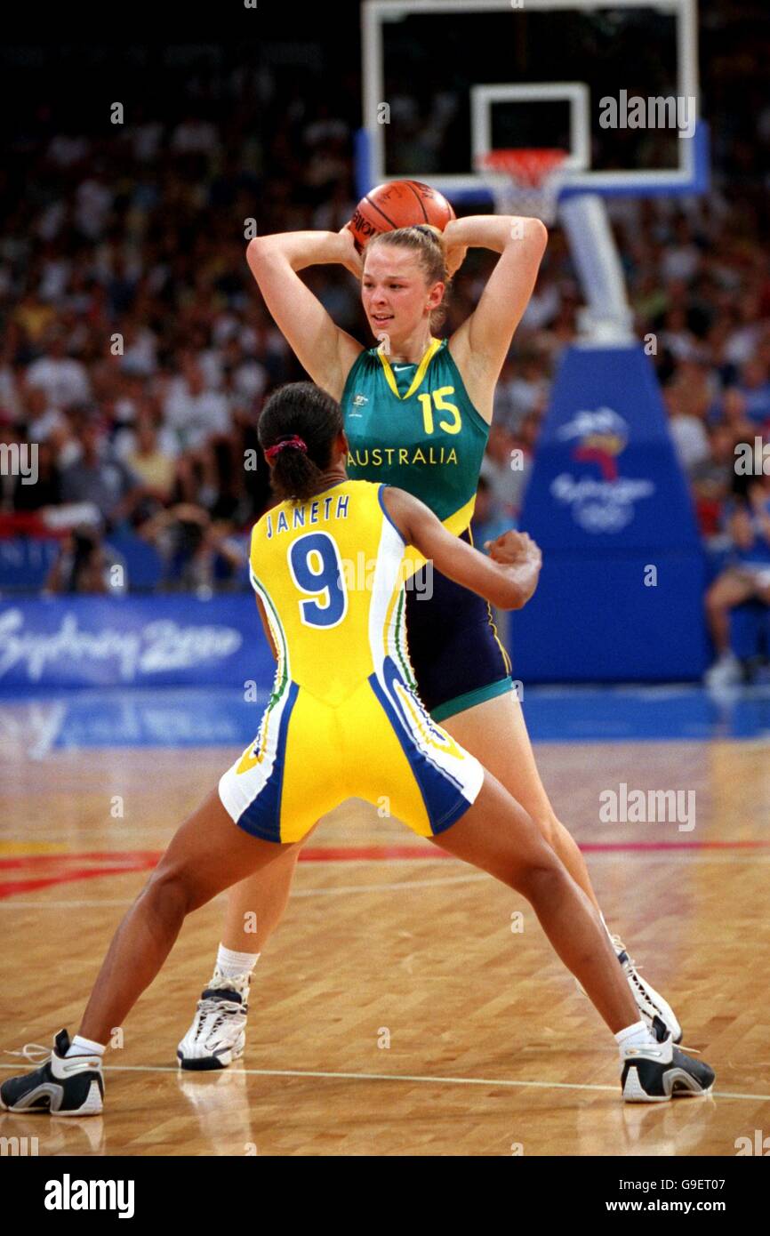 2000 Olympics Basketball Brazil Australia High Resolution Stock ...