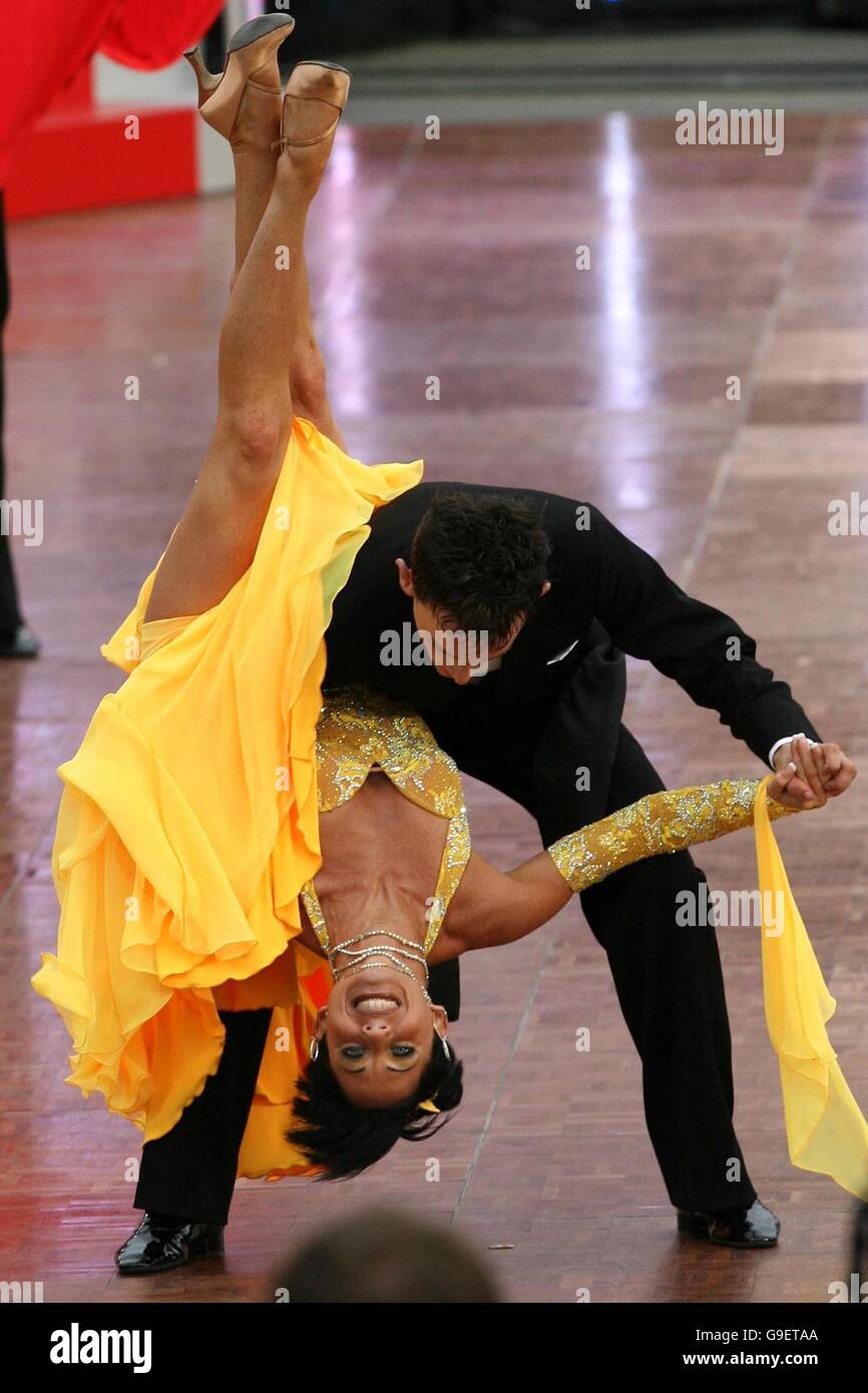 Ballroom dancers perform during the big dance in trafalgar sqaure hi ...