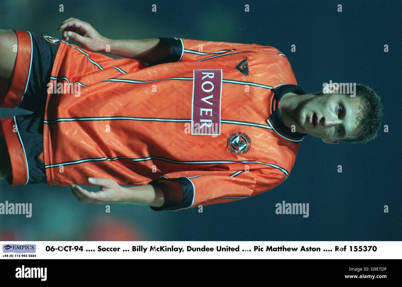 06-OCT-94, Soccer, Billy McKinlay, Dundee United Stock Photo - Alamy