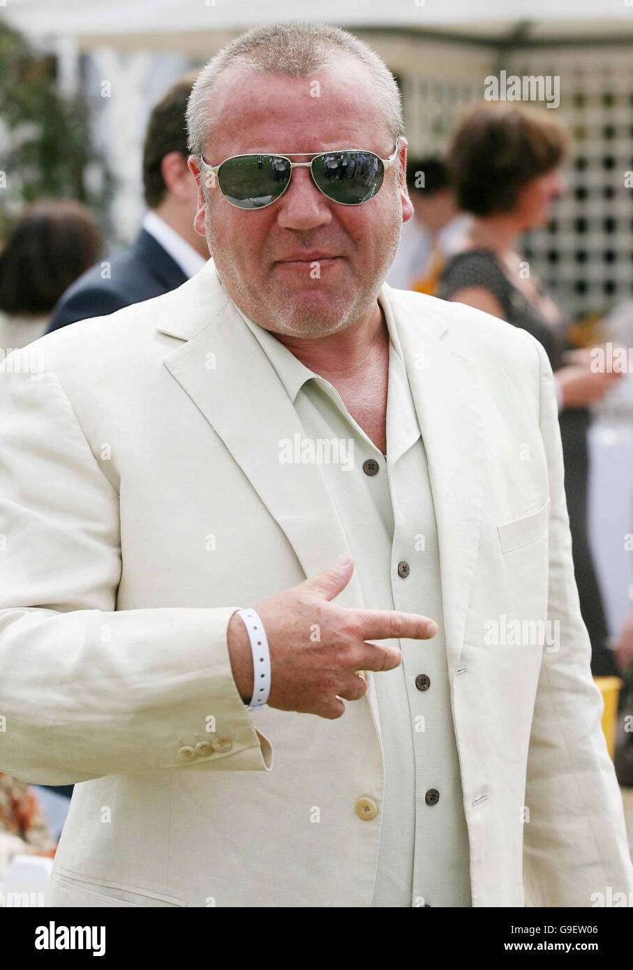 Actor Ray Winstone enjoys the final of the Veuve Clicquot Gold Cup ...