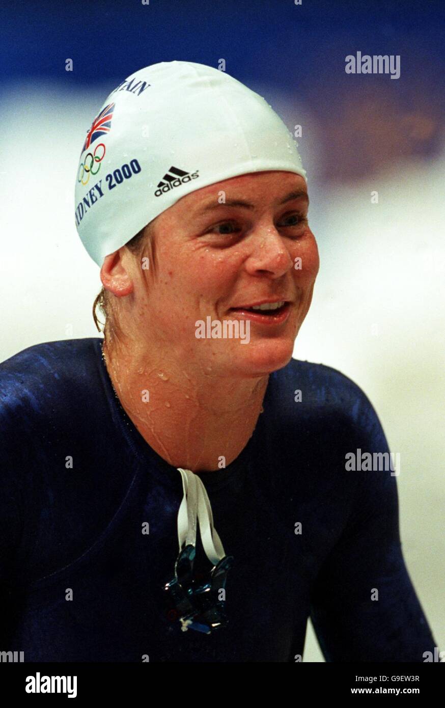 Great Britain's Bronze medalist Kate Allenby after her swimming stage ...