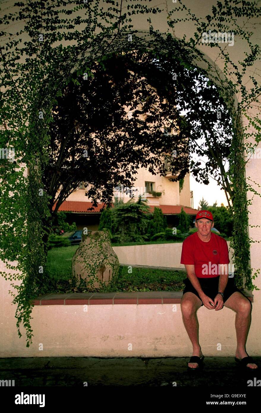 Peter withe thailand coach relaxes in jounieh hi-res stock photography ...