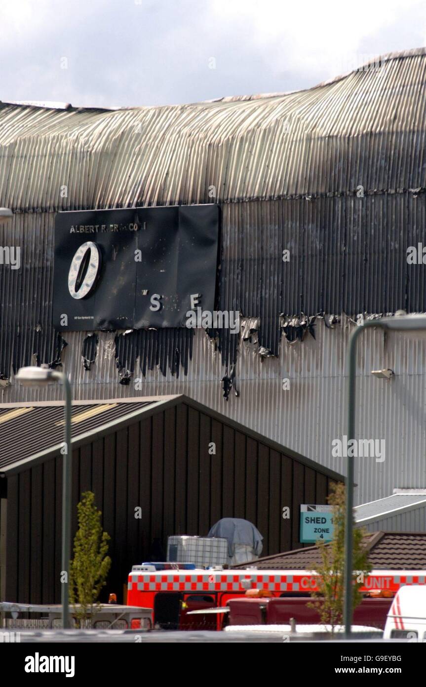Pinewood Studio Fire Stock Photo - Alamy