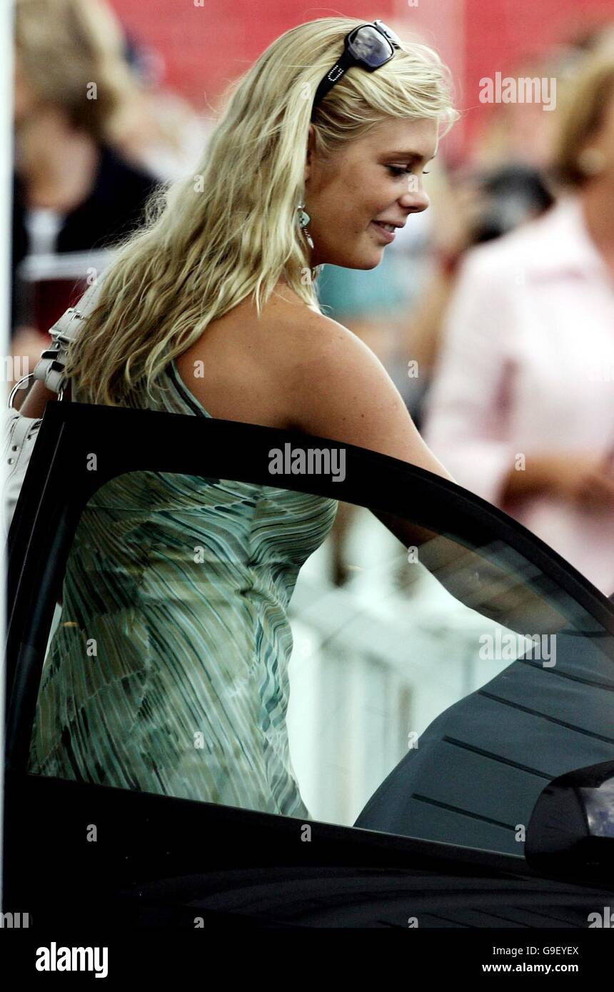 Prince harrys girlfriend chelsy davy guards polo club hi-res stock ...
