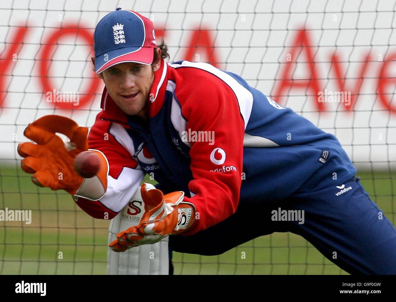 England wicketkeeper Chris Read during a nets practice session at ...