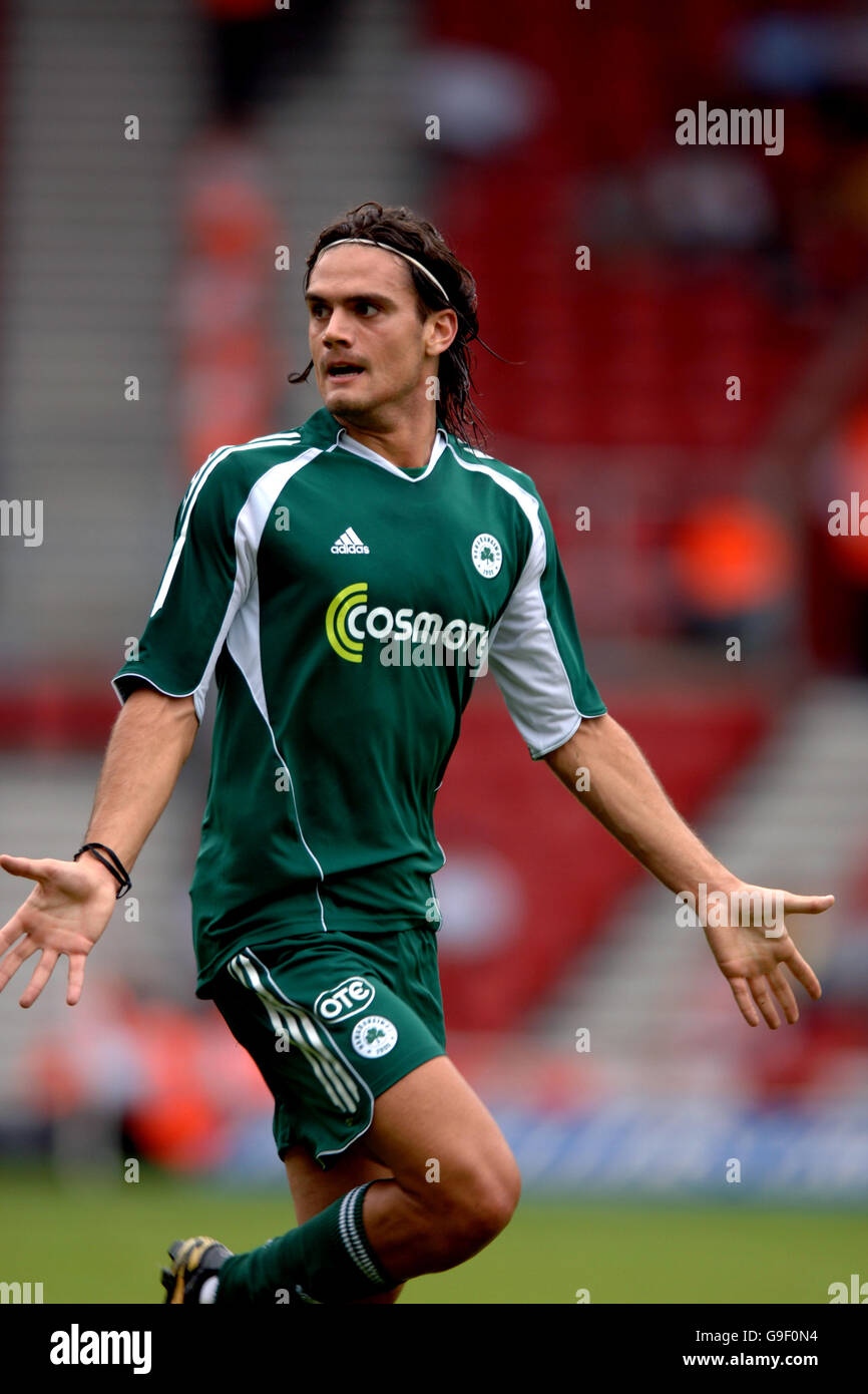 Soccer friendly southampton panathinaikos st hi-res stock photography ...