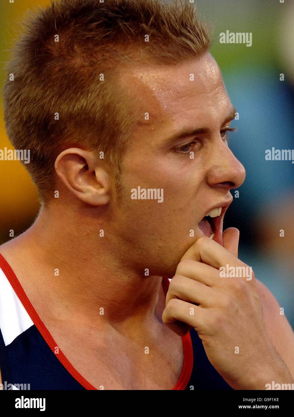 Great Britain's Tim Benjamin shows his disappointment after the men's ...