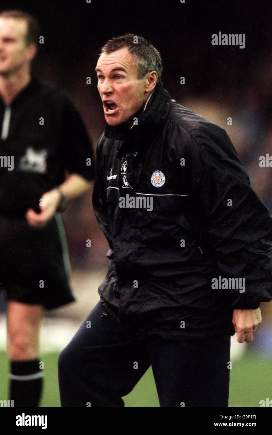 Leicester City manager Peter Taylor calls out encouragement to his team ...
