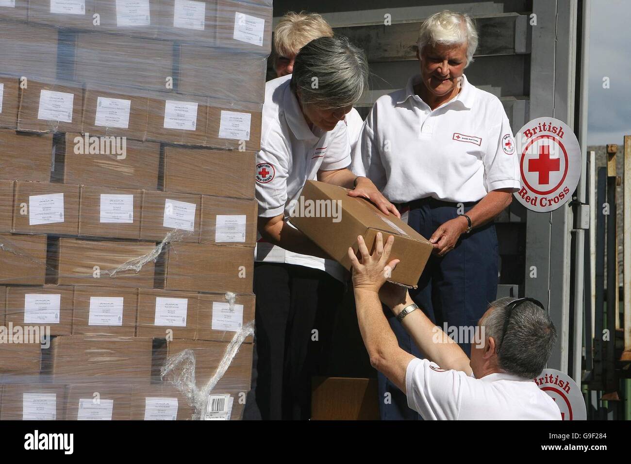 Red Cross prepare for Lebanon relief effort Stock Photo - Alamy