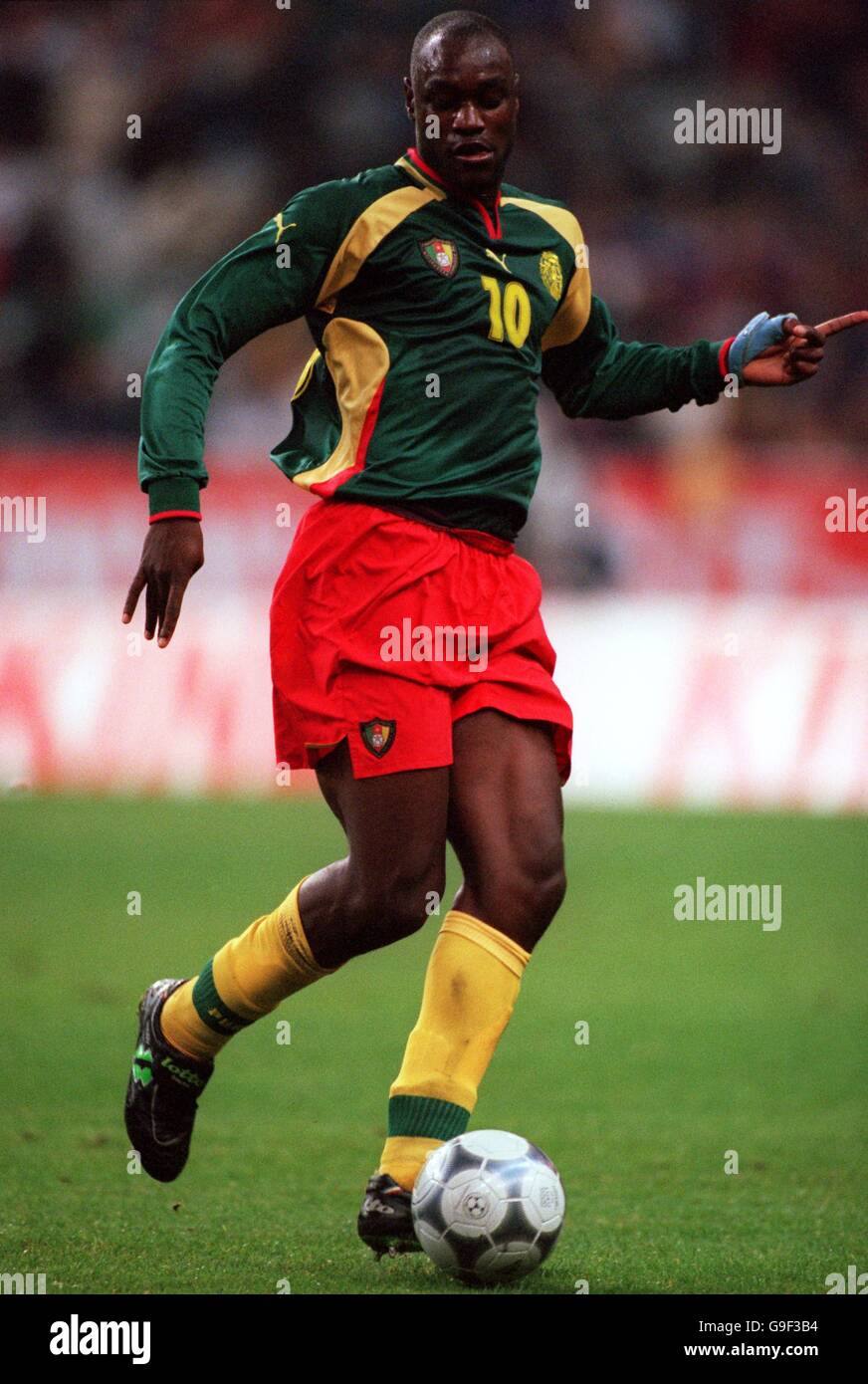 Soccer - Friendly - France v Cameroon. Patrick Mboma, Cameroon Stock ...