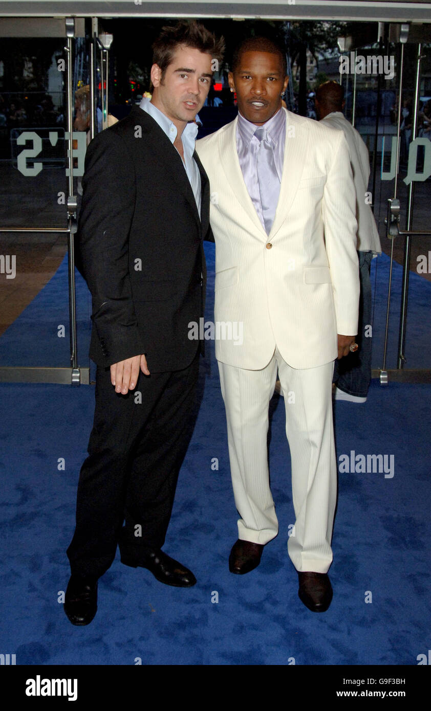 Colin Farrell and Jamie Foxx arriving for the European Premiere of ...