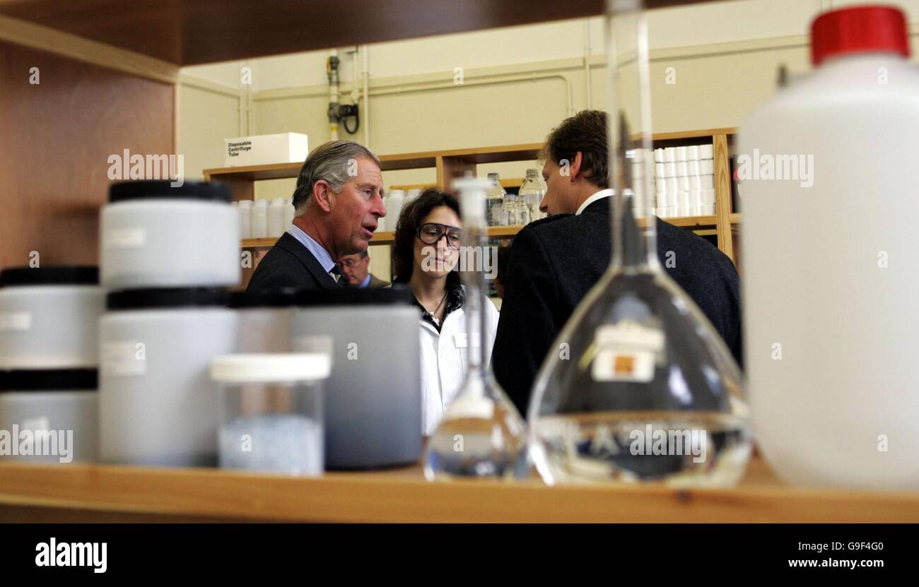 Prince Charles, Duke of Rothesay, during a visit to the Environmental ...