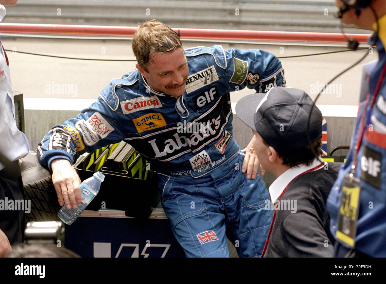 Frank Williams In The Williams Pit High Resolution Stock Photography ...