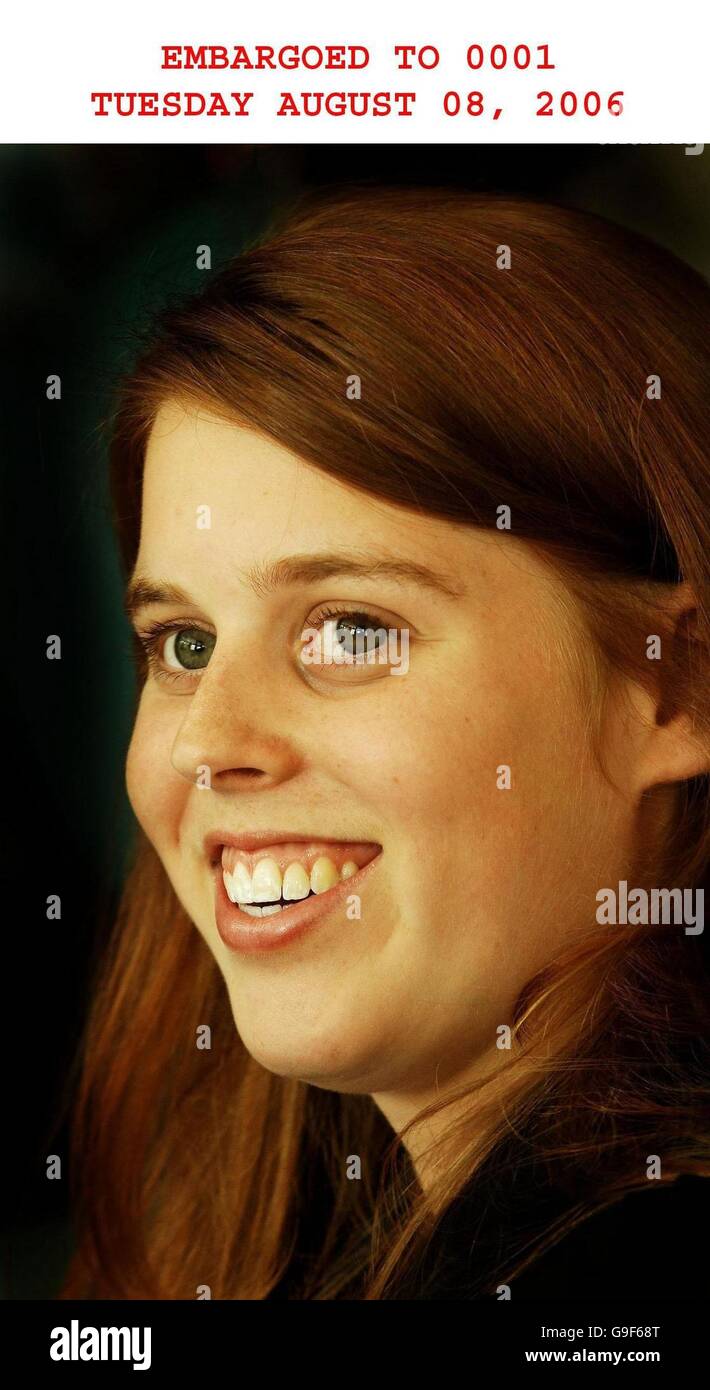 Princess Beatrice smiles as she talks to patients, when she and her ...