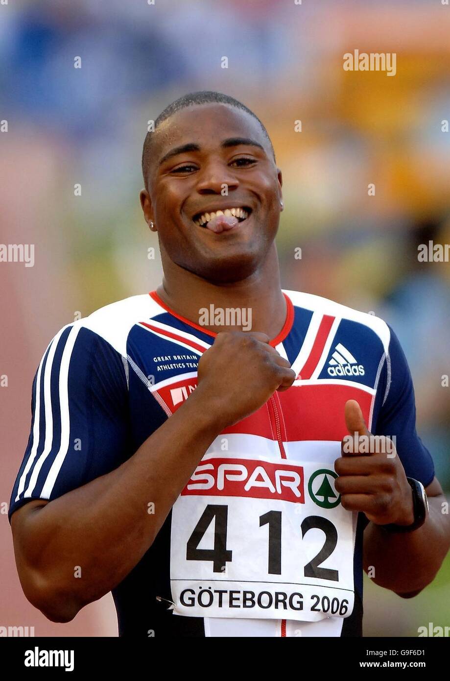 Great Britain's Mark Lewis Francis shows his delight after qualifying ...