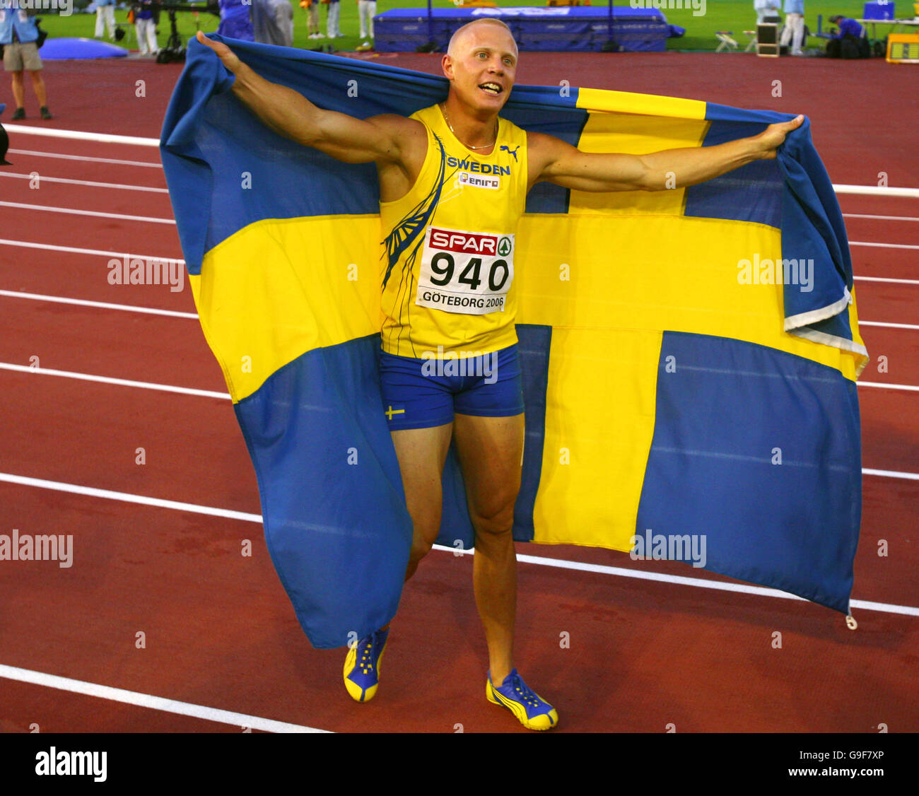 Swedens johan wissman celebrates silver hi-res stock photography and ...