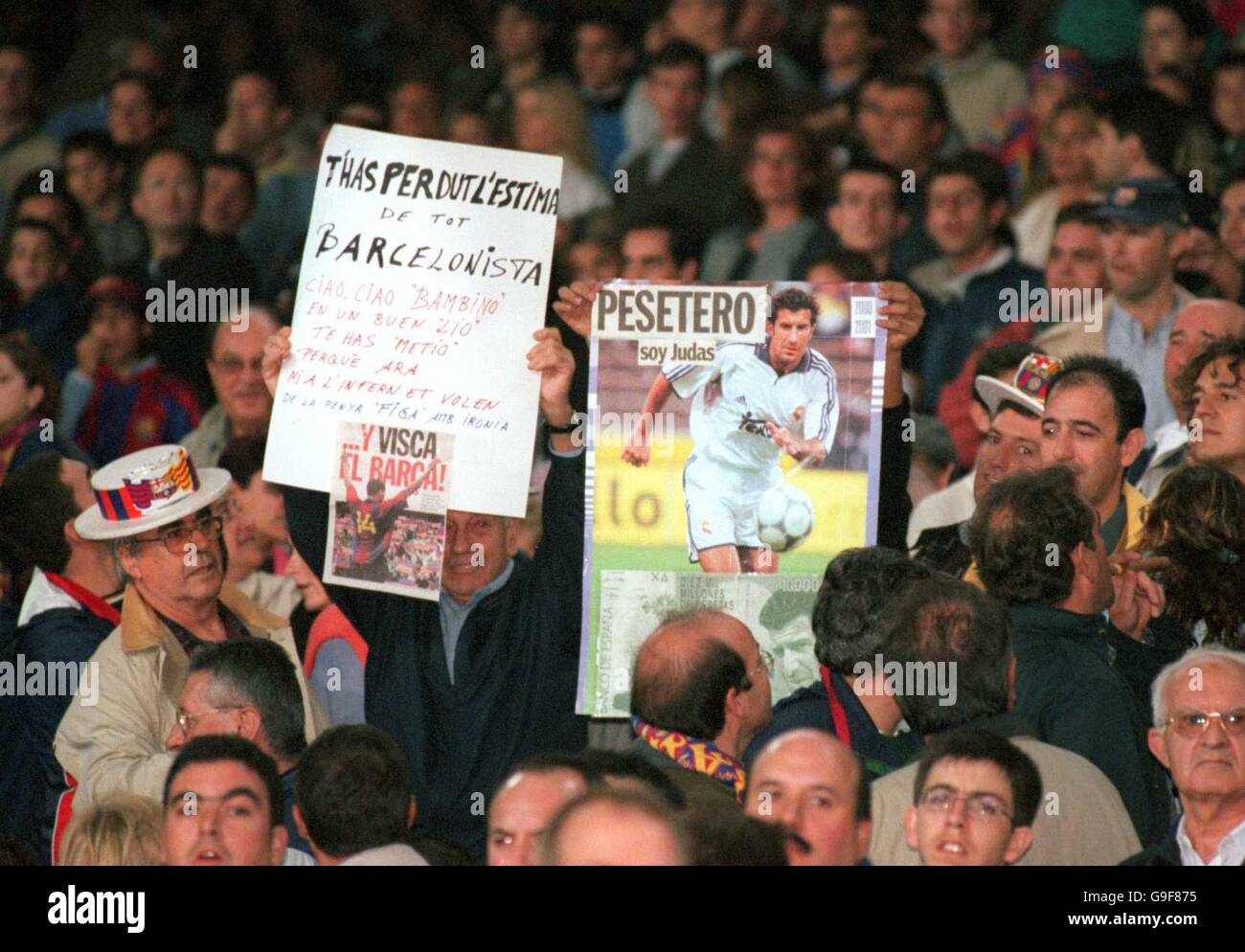 Barcelona fans vent their anger towards Real Madrid's Luis Figo Stock ...